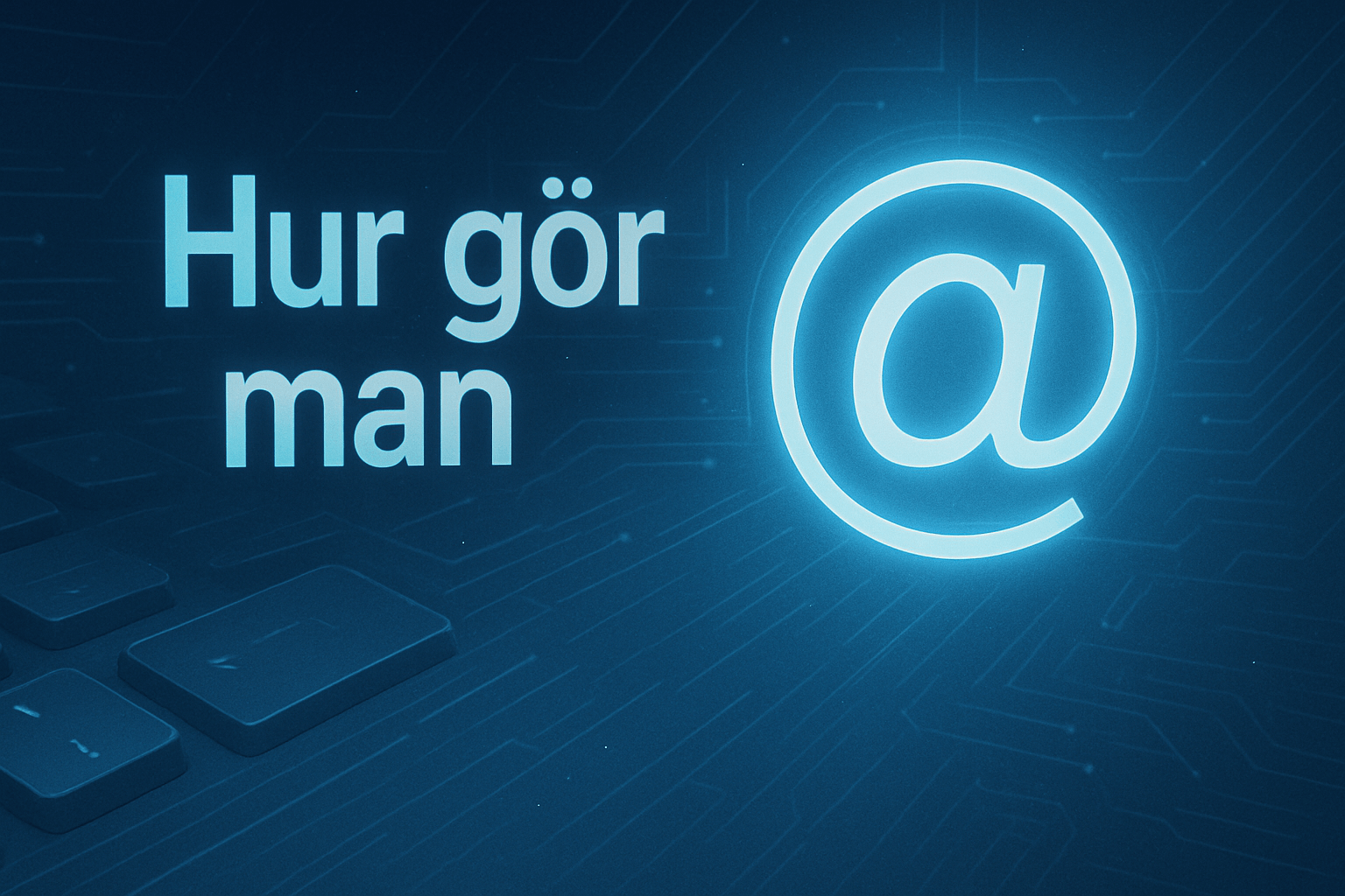 Snabel-a – hur gör man @? – Global Utmaning